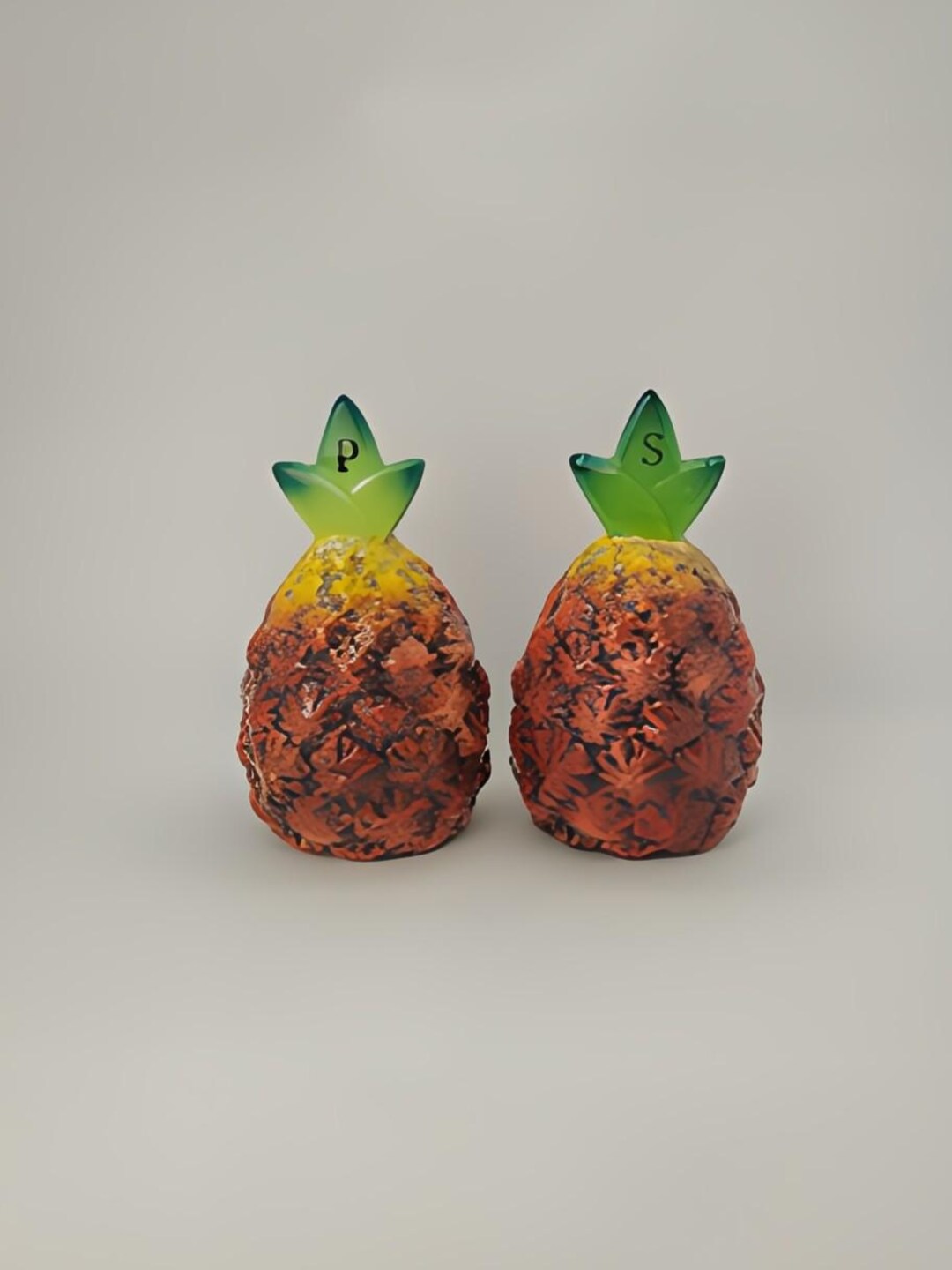 Vintage MCM Tiki Style Holt Howard Pineapple Salt and Pepper Shakers ...