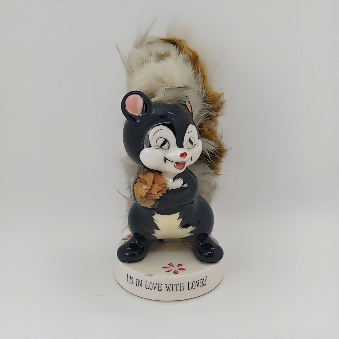 Vintage UCAGCO Anthropomorphic i'm in Love With Love Skunk With Faux ...