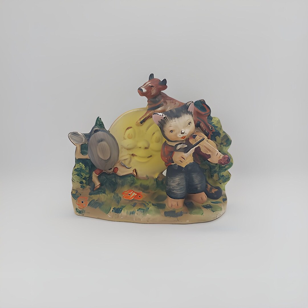 Vintage Anthropomorphic Lefton 1950s Hey Diddle Diddle Cat and the ...