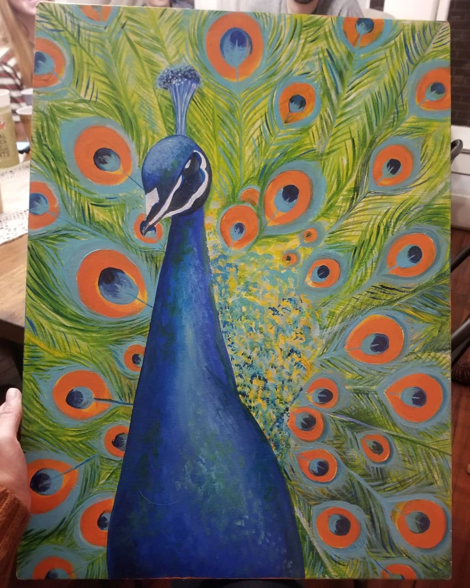 Colorful Peacock Original Acrylic Painting - Etsy
