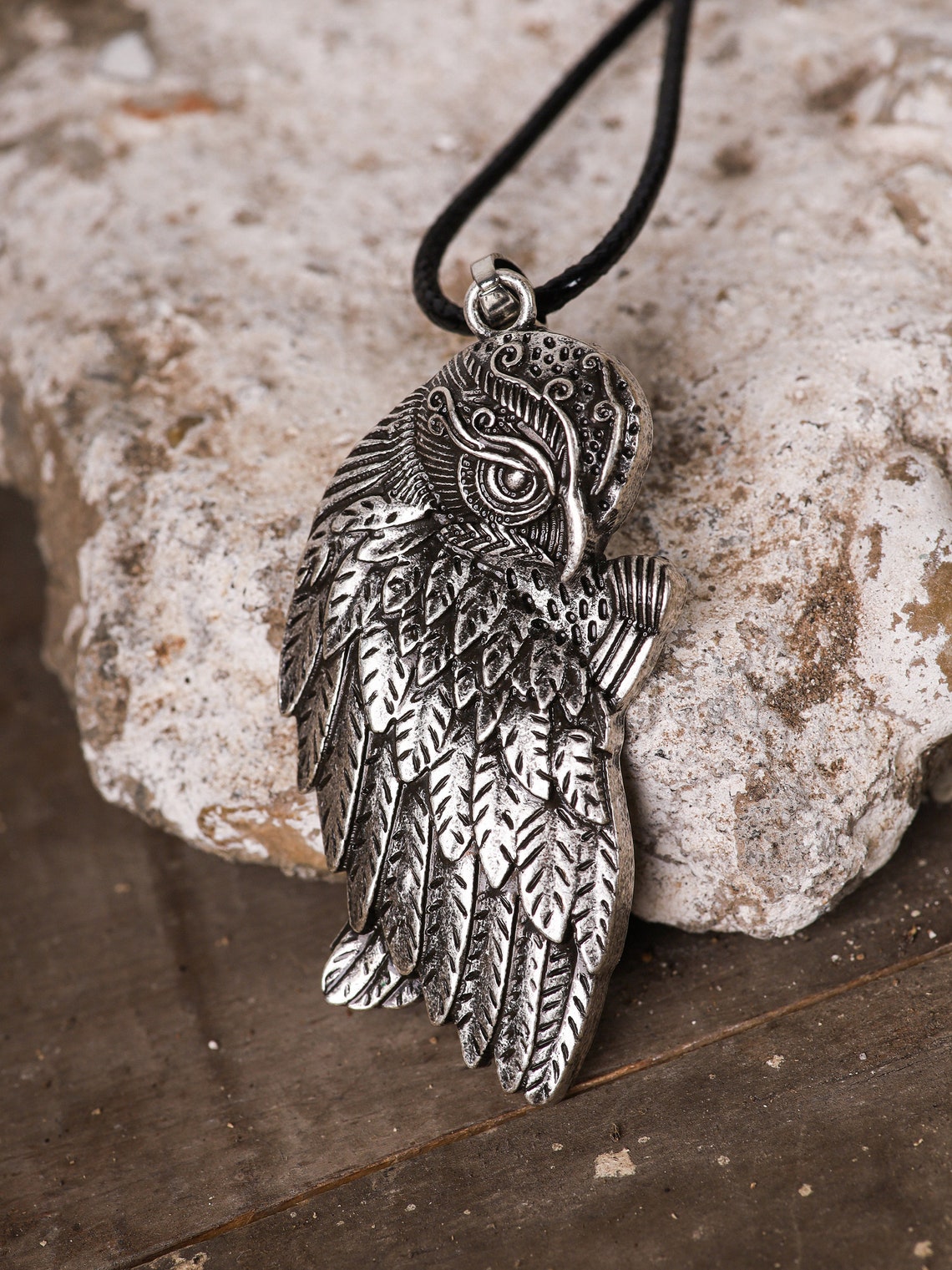 Viking Owl Pendant Necklace by Haquil Celtic Jewelry With - Etsy