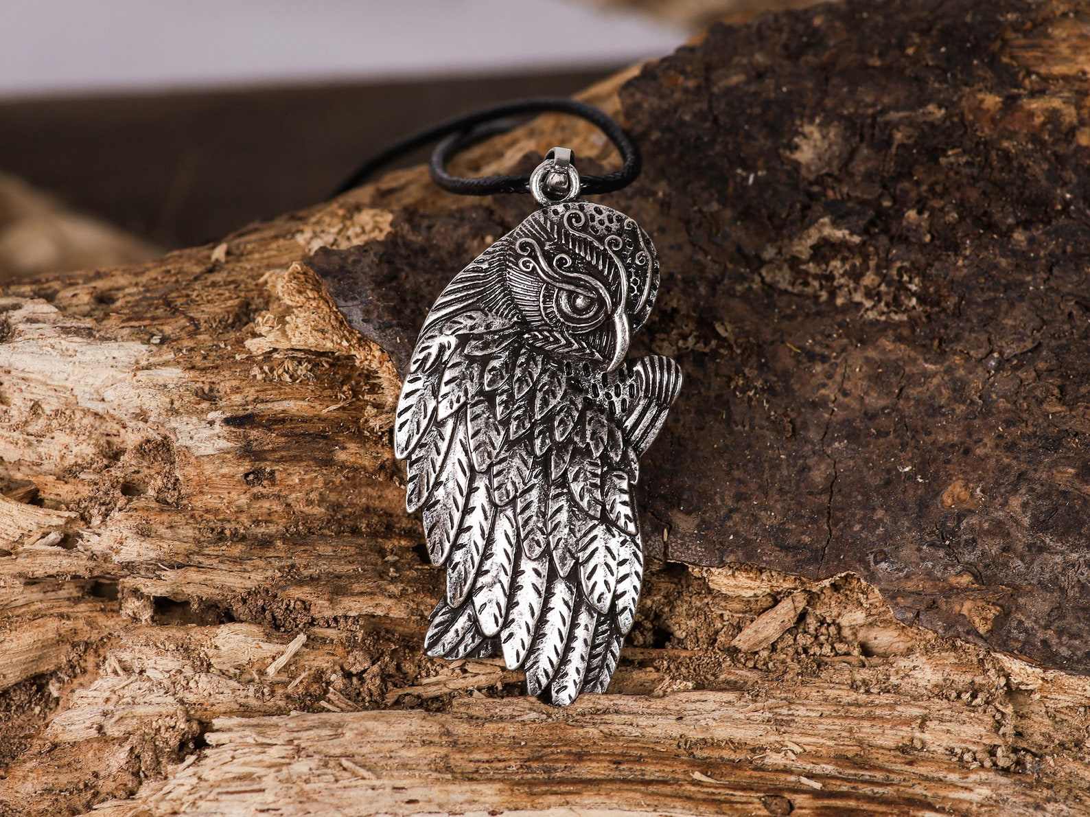 Viking Owl Pendant Necklace by Haquil Celtic Jewelry With - Etsy