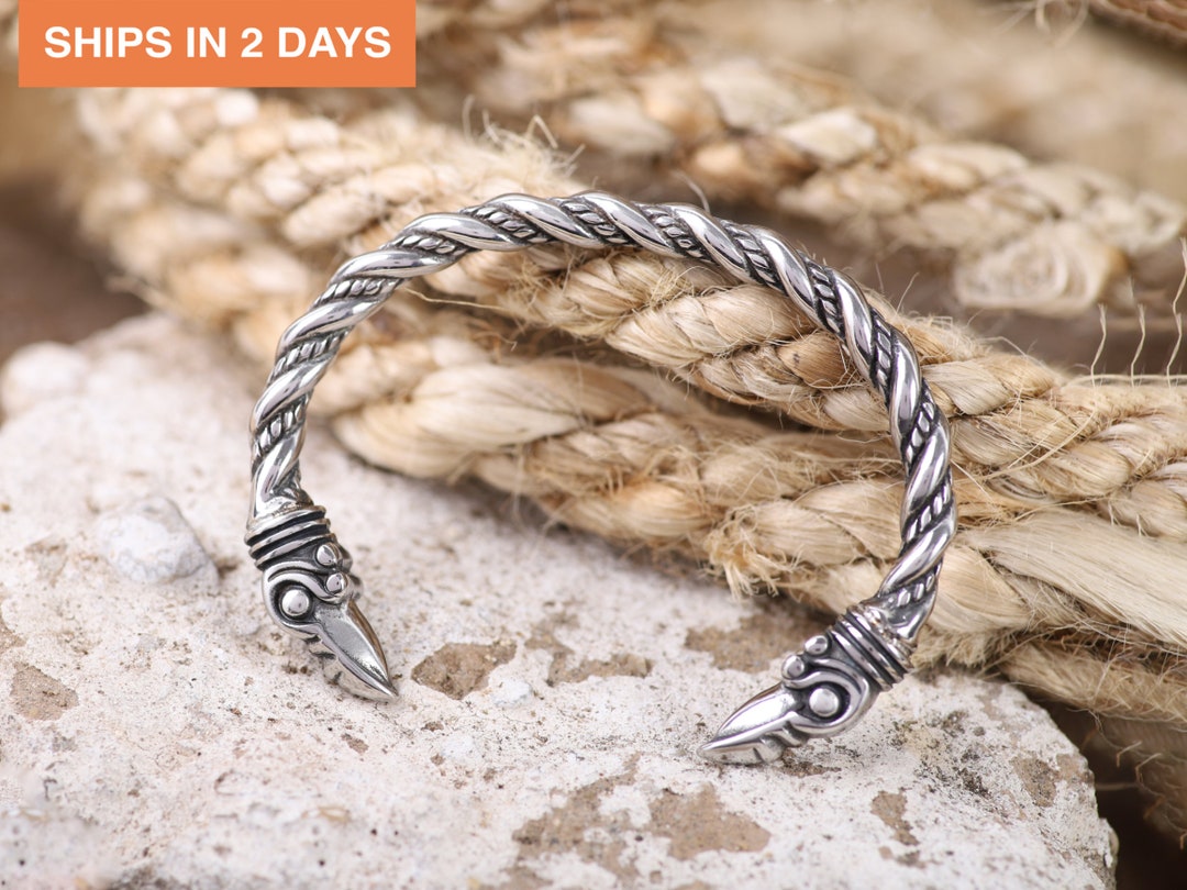Raven Twisted Cuff Bracelet by Haquil Norse Celtic Viking Cuff Viking ...