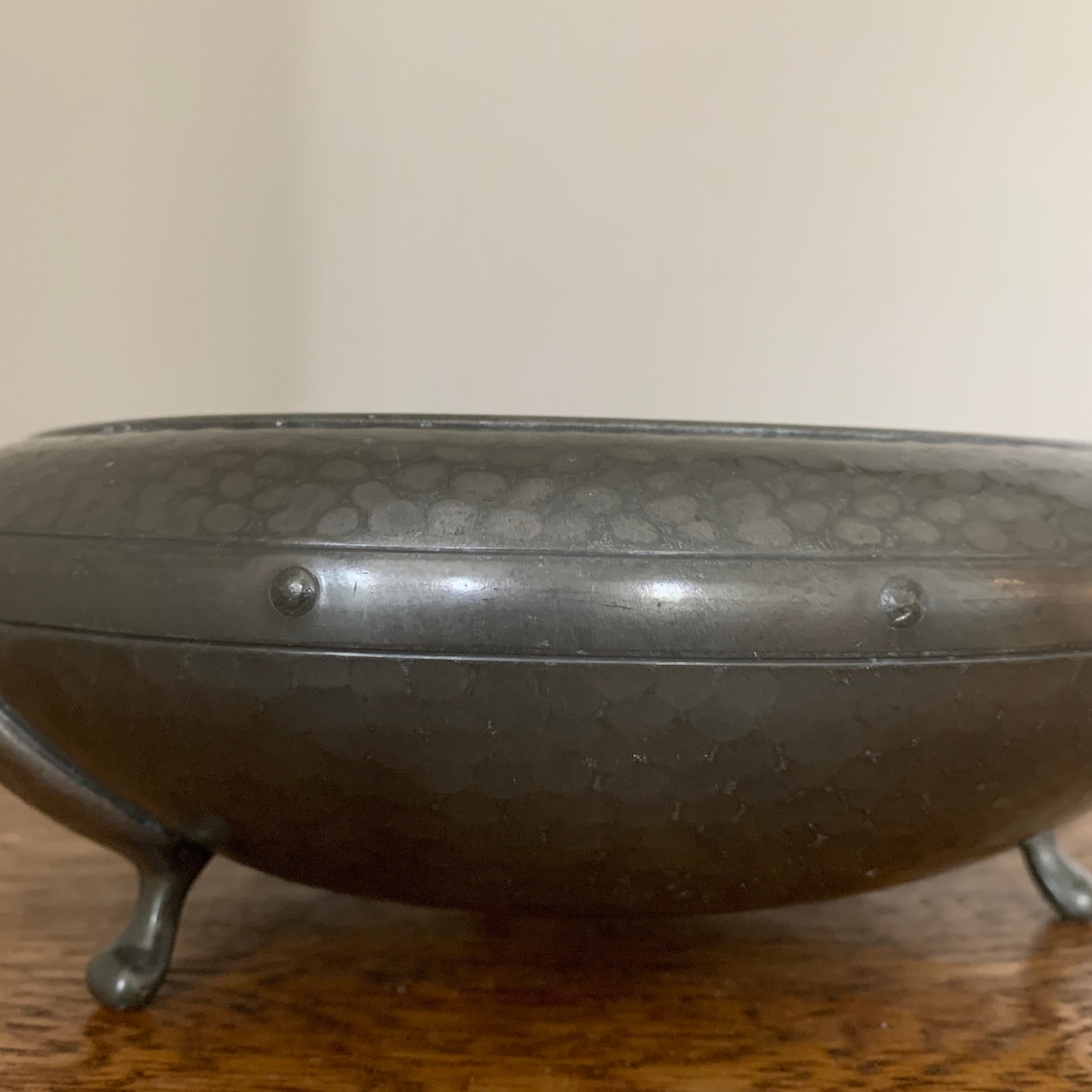 Vintage English Pewter Cauldron Style Bowl Hallmarked AM - Etsy