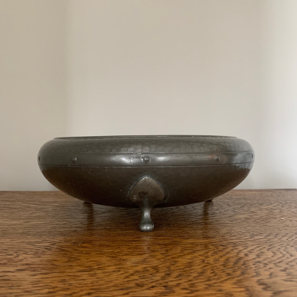 Vintage English Pewter Cauldron Style Bowl Hallmarked AM - Etsy