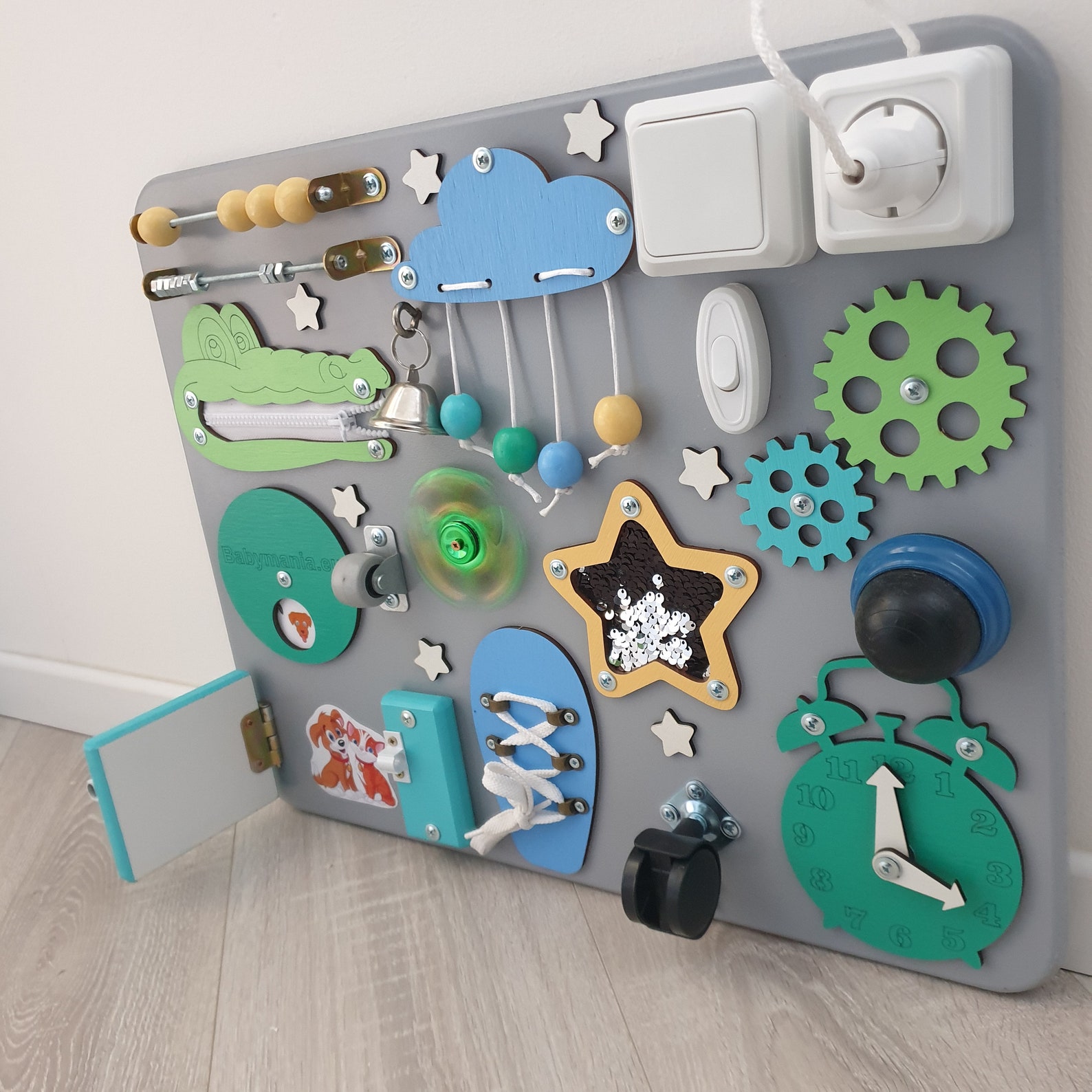 Sensory Panel Montessori Activity Board With Child's Name - Etsy