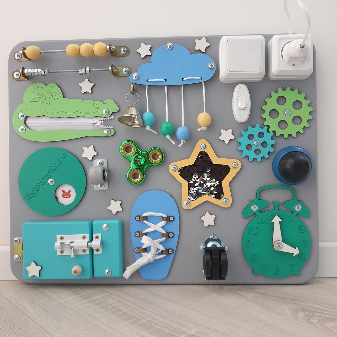 Sensory Panel Montessori Activity Table With Child's Name Babymania ...