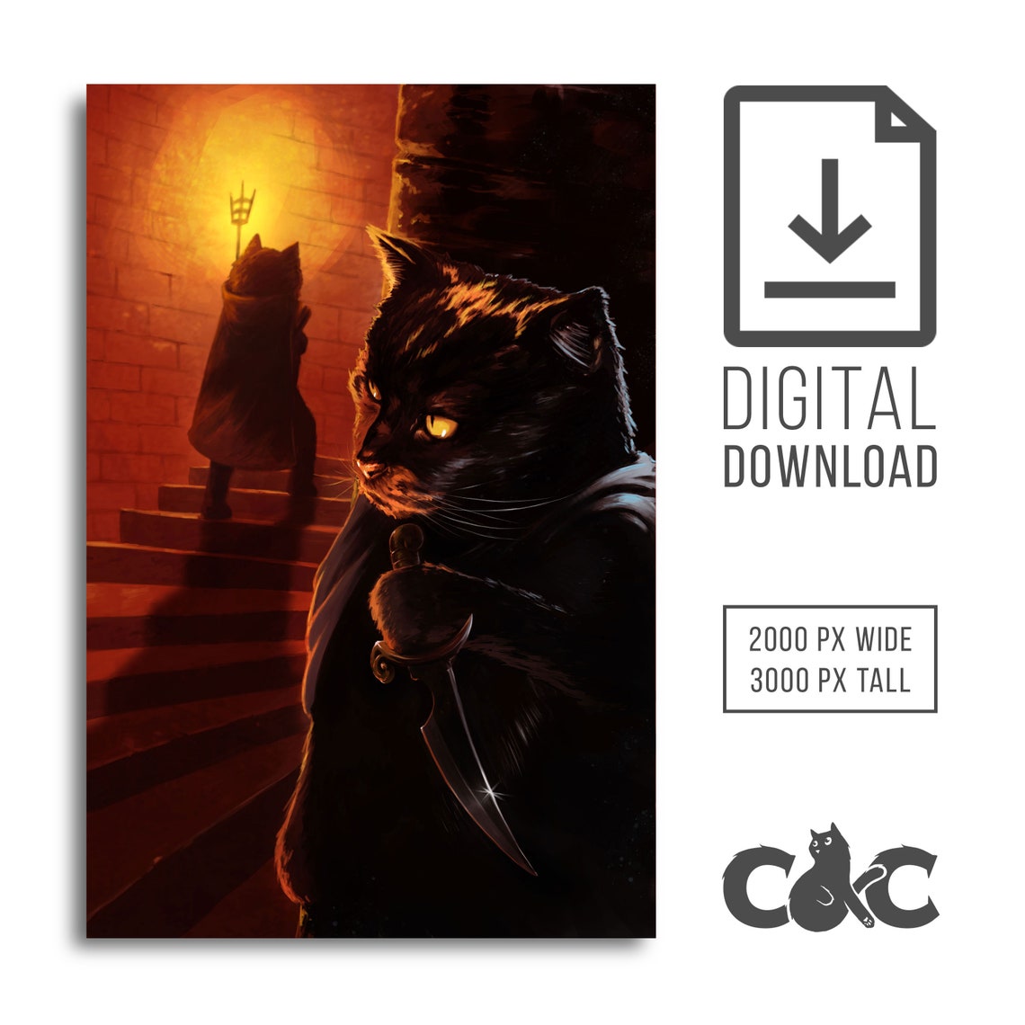 Rogue Cat Printable Digital Download | Etsy