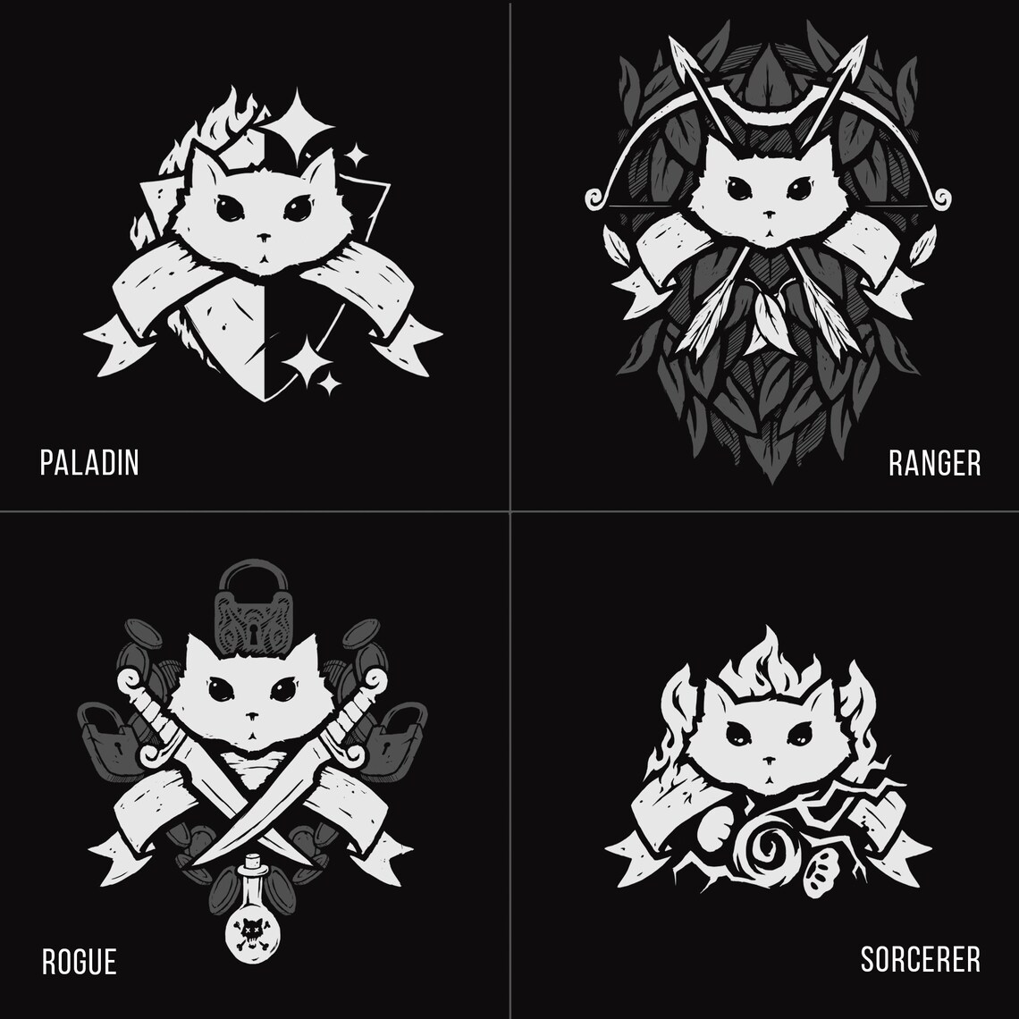 Personalized Dnd Mug Dnd Class Cats Personalized Dungeons - Etsy