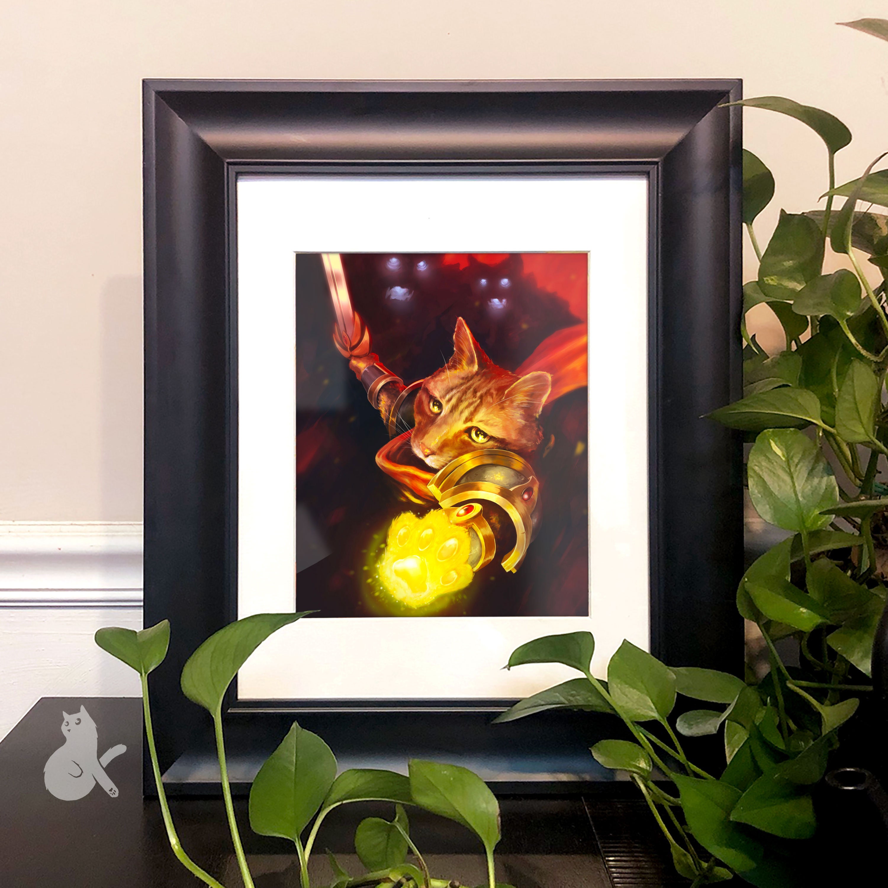 Paladin Cat Printable Art Digital Download Dnd Paladin Art - Etsy