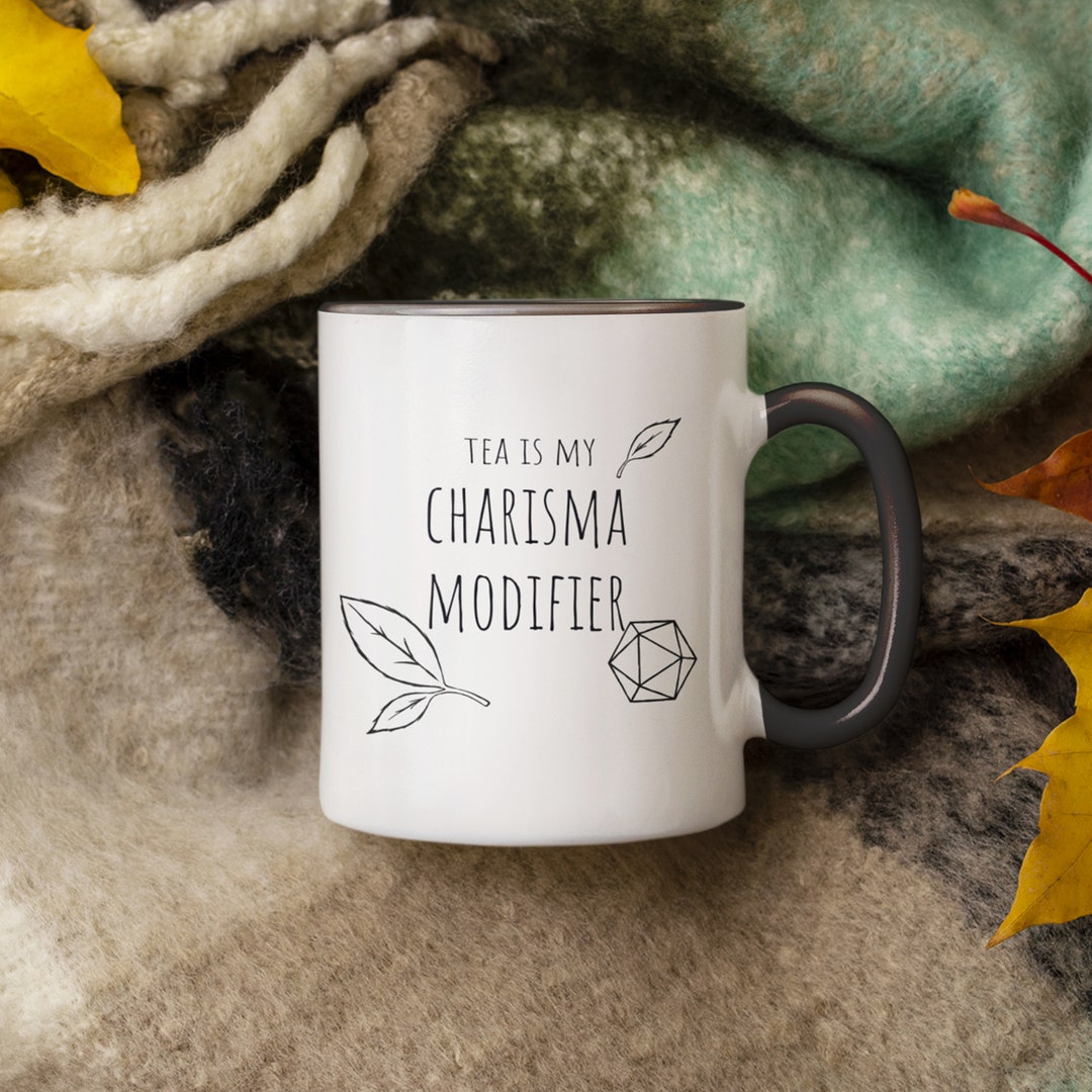 Charisma Modifier Grumpy Cat Tea Mug D&D Mug Funny Dnd Gift RPG Player Gift D and D Mug DM Tea ...