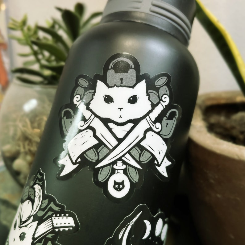 Custom Dnd Class Cat Sticker Pack Dnd Cat Stickers Dnd - Etsy