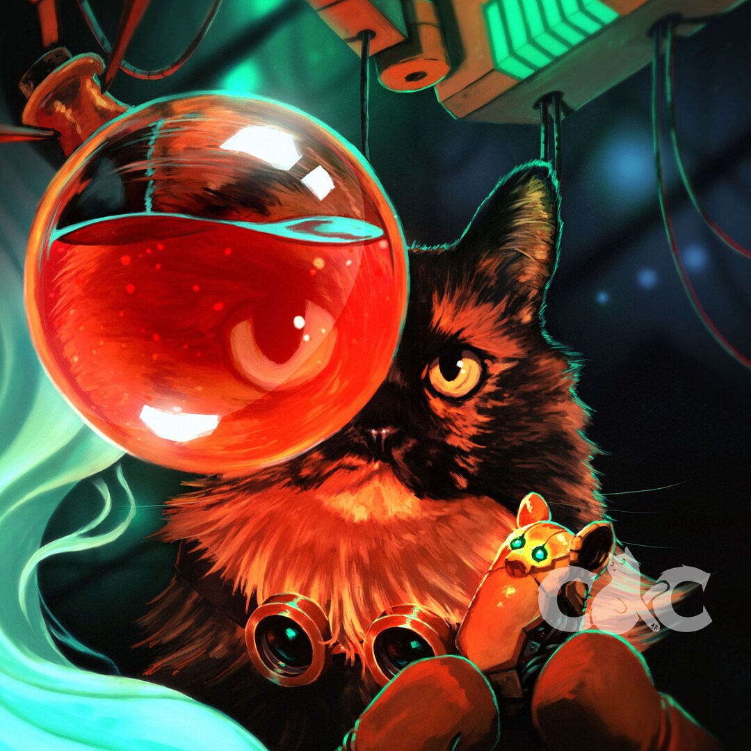 Artificer Cat Print | Dnd Art Print | Fantasy Wall Art | Cat Fantasy ...