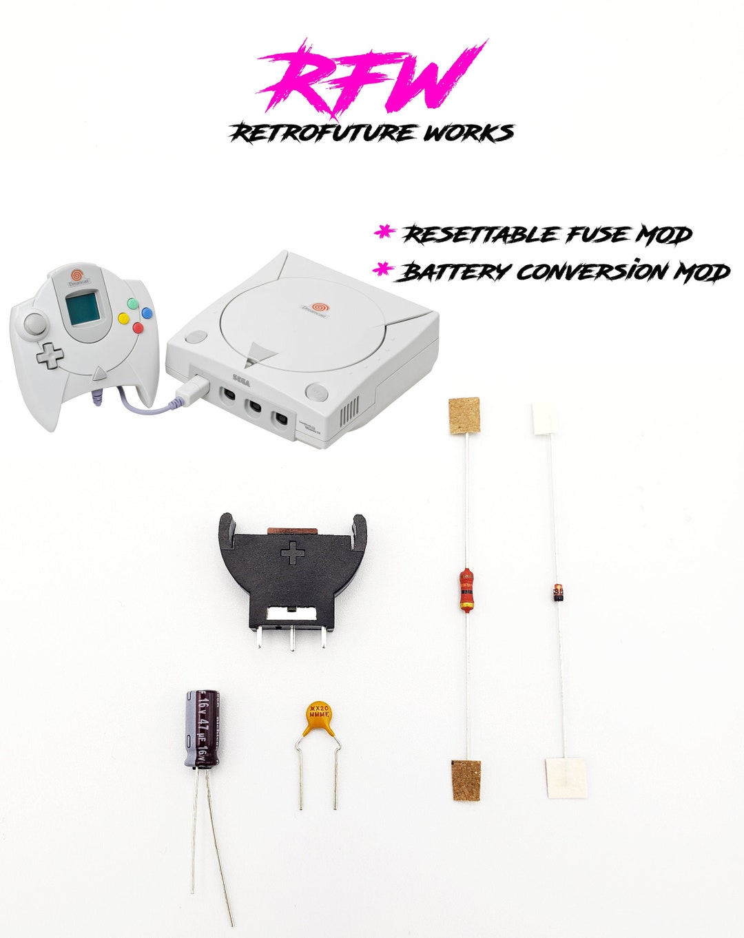 Sega Dreamcast Controller Port Board PCB -repair/upgrade - Fuse ...