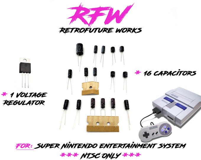 SNES NTSC PAL jr. Super Nintendo Console System capacitor Repair Kit ...