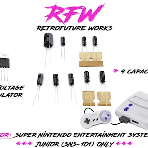 SNES *NTSC *PAL *jr. - Super Nintendo Console System -capacitor Repair ...