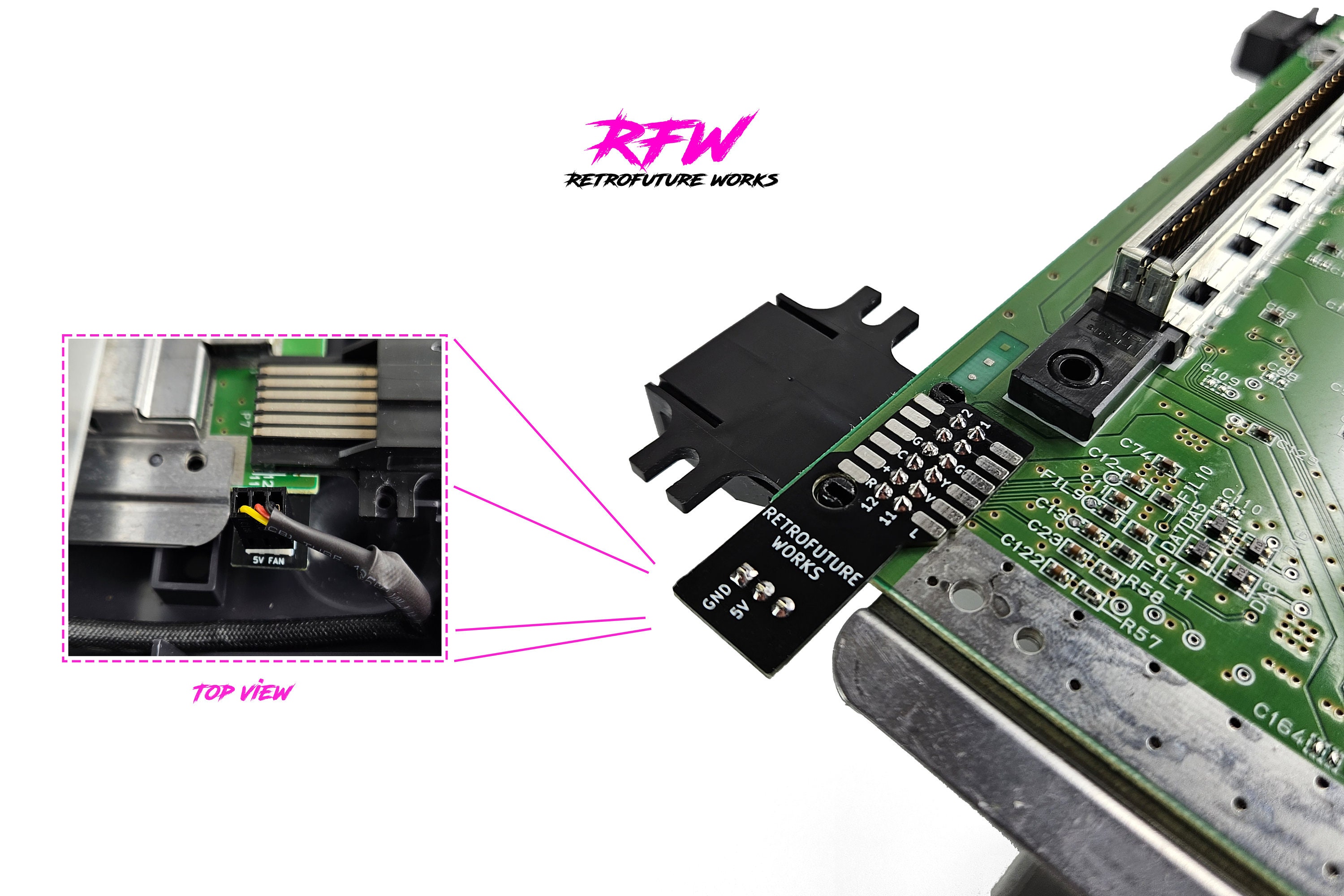 N64 Fan Mod V2.0 - PCB and Support Bracket for 5V Noctua Fan - Nintendo ...