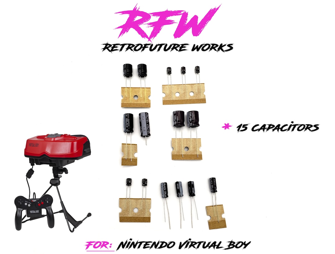 Virtual Boy Console Nintendo System - Nichicon Capacitor Kit - Repair ...