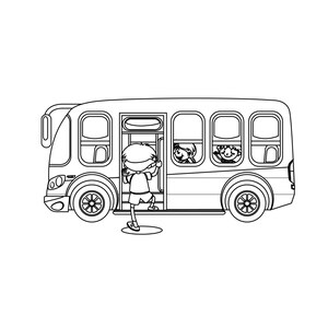Coloring Book Pages Fun Buses & Vans 32 Different Designs Kids ...