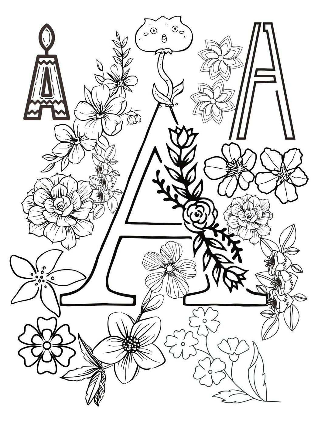 Coloring Book Pages | Alphabet | Kids' & Adult Coloring | Print From ...