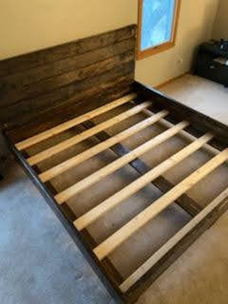 Rustic Farmhouse Bed Frame and Headboard - Etsy