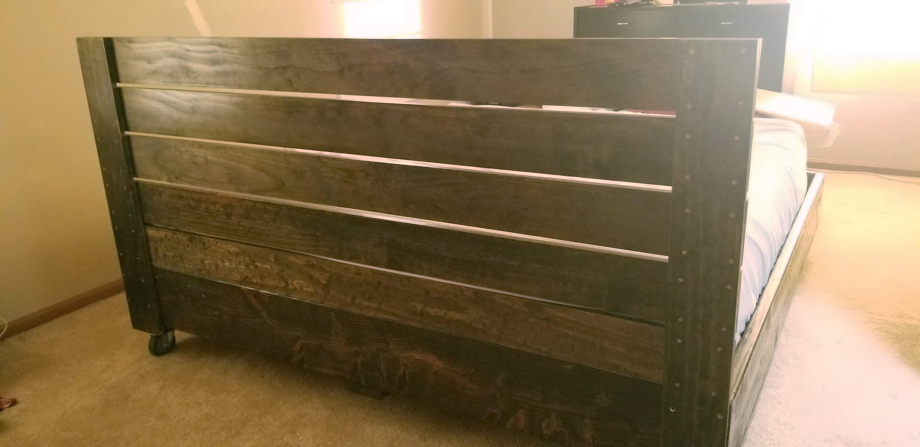 Rustic Farmhouse Bed Frame and Headboard - Etsy