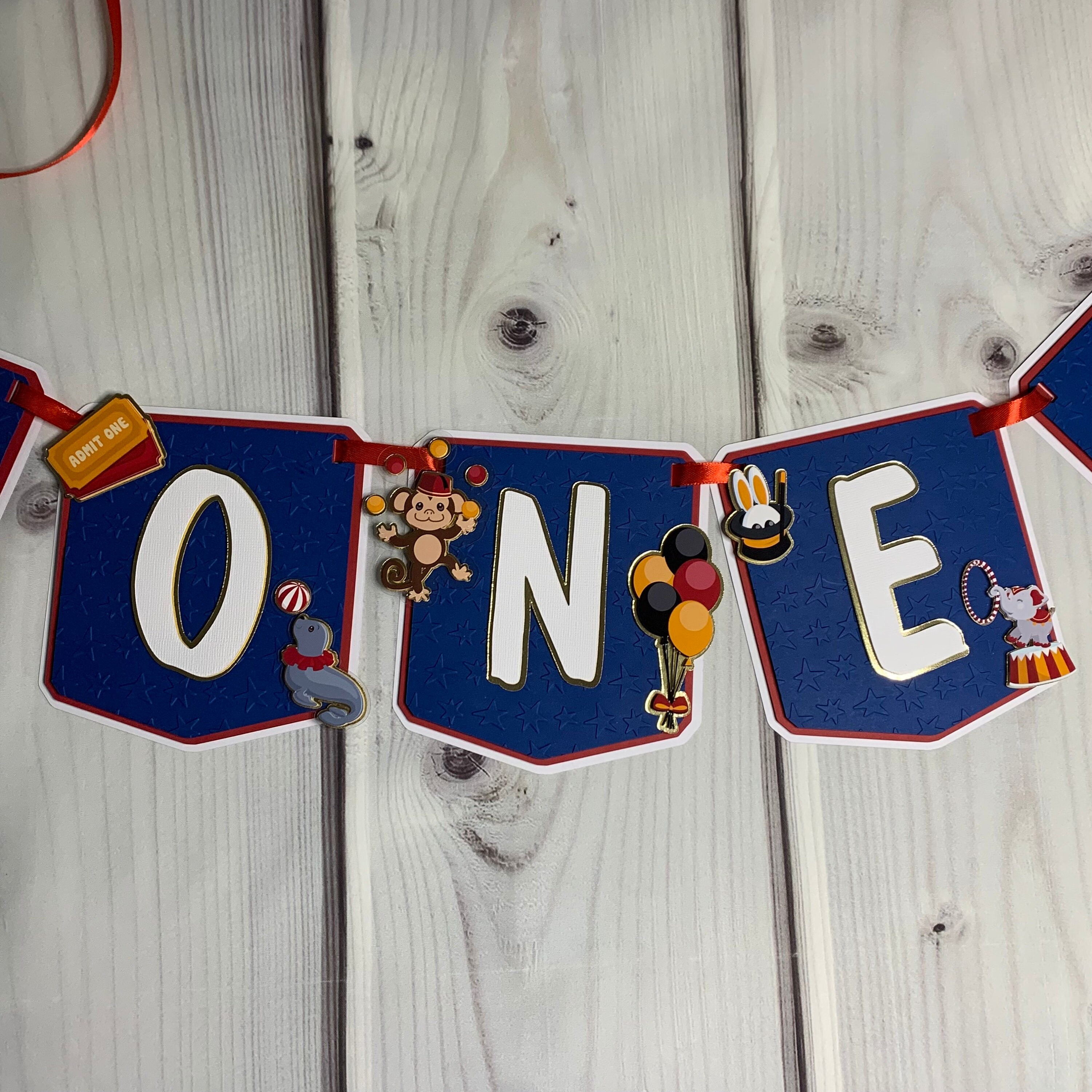 Circus One Birthday Banner Circus Birthday Decoration Circus - Etsy
