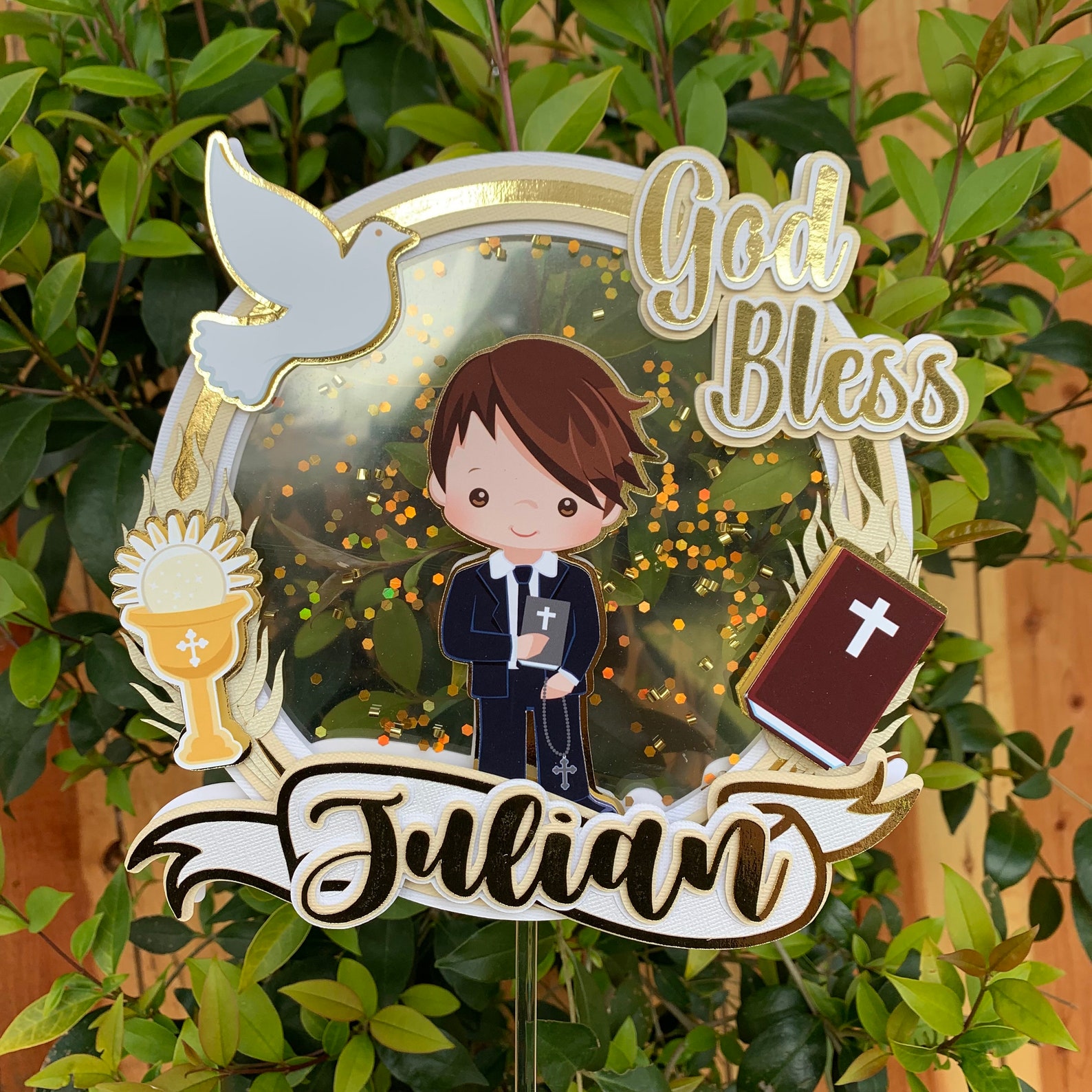 Topper de pastel de primera comunión Mi Primera Comunión - Etsy España