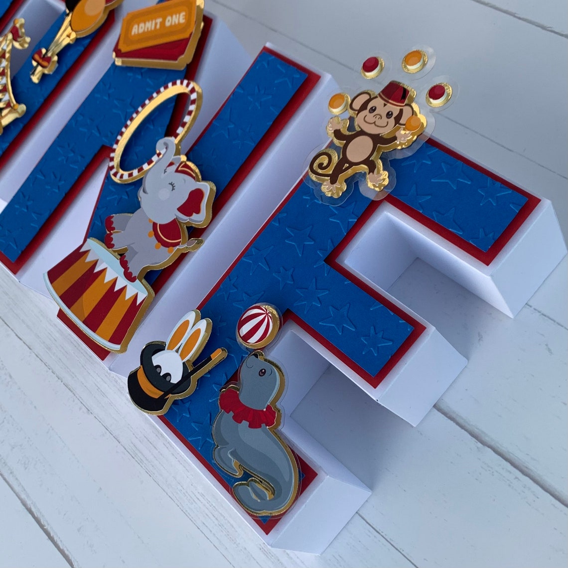 Circus 3D Letters Party Decorations Circus Birthday Party - Etsy