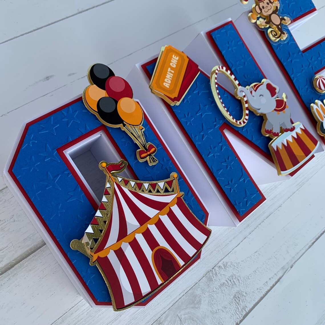 Circus 3D Letters Party Decorations Circus Birthday Party - Etsy