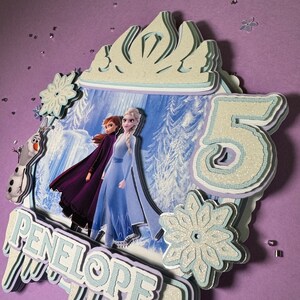Frozen Inspired Cake Topper, Elsa and Ana Cake Topper, Frozen Theme ...