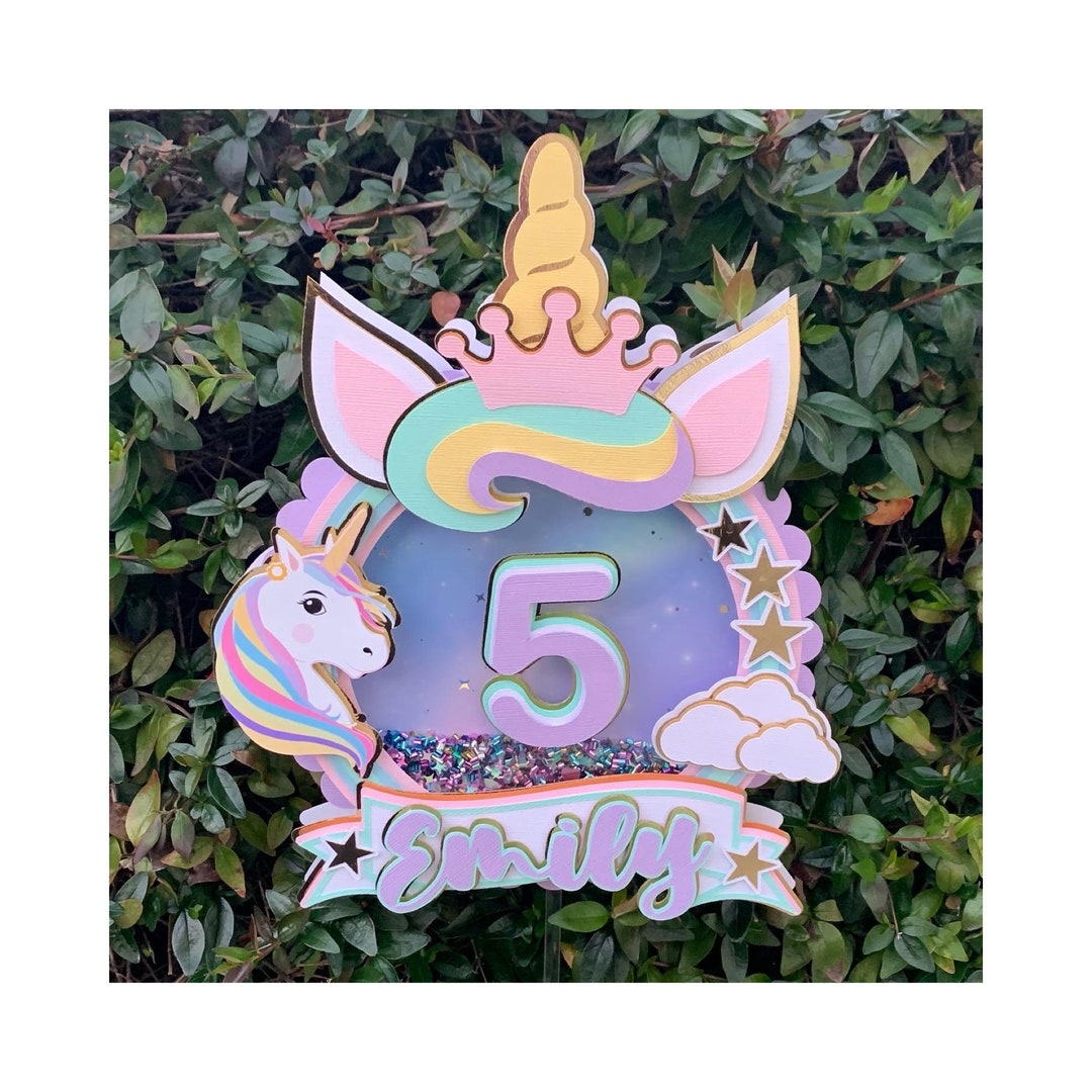 Unicorn Cake Topper, Unicorn Party Decoration, Unicorn Party Decor ...