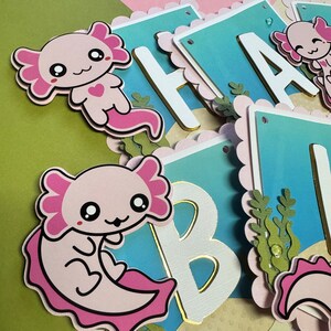 Axolotl Birthday Banner, Axolotl Party Decorations, Party Decorations ...