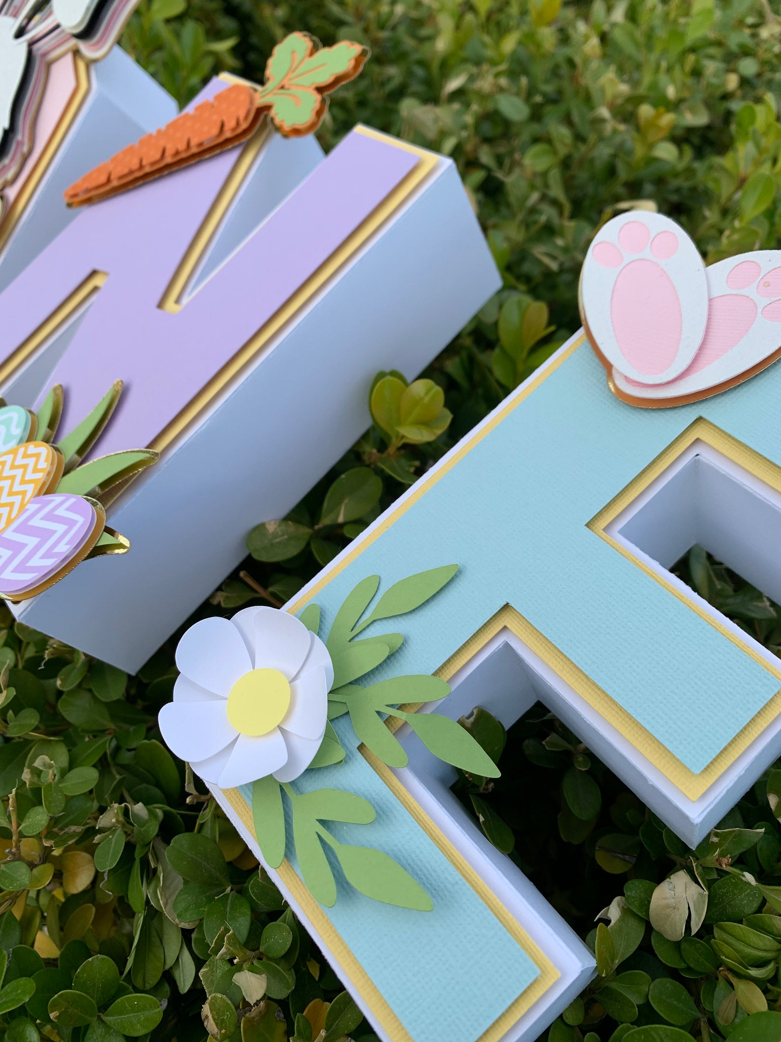 Easter 3D Letters Party Decorations Easter Birthday Party - Etsy