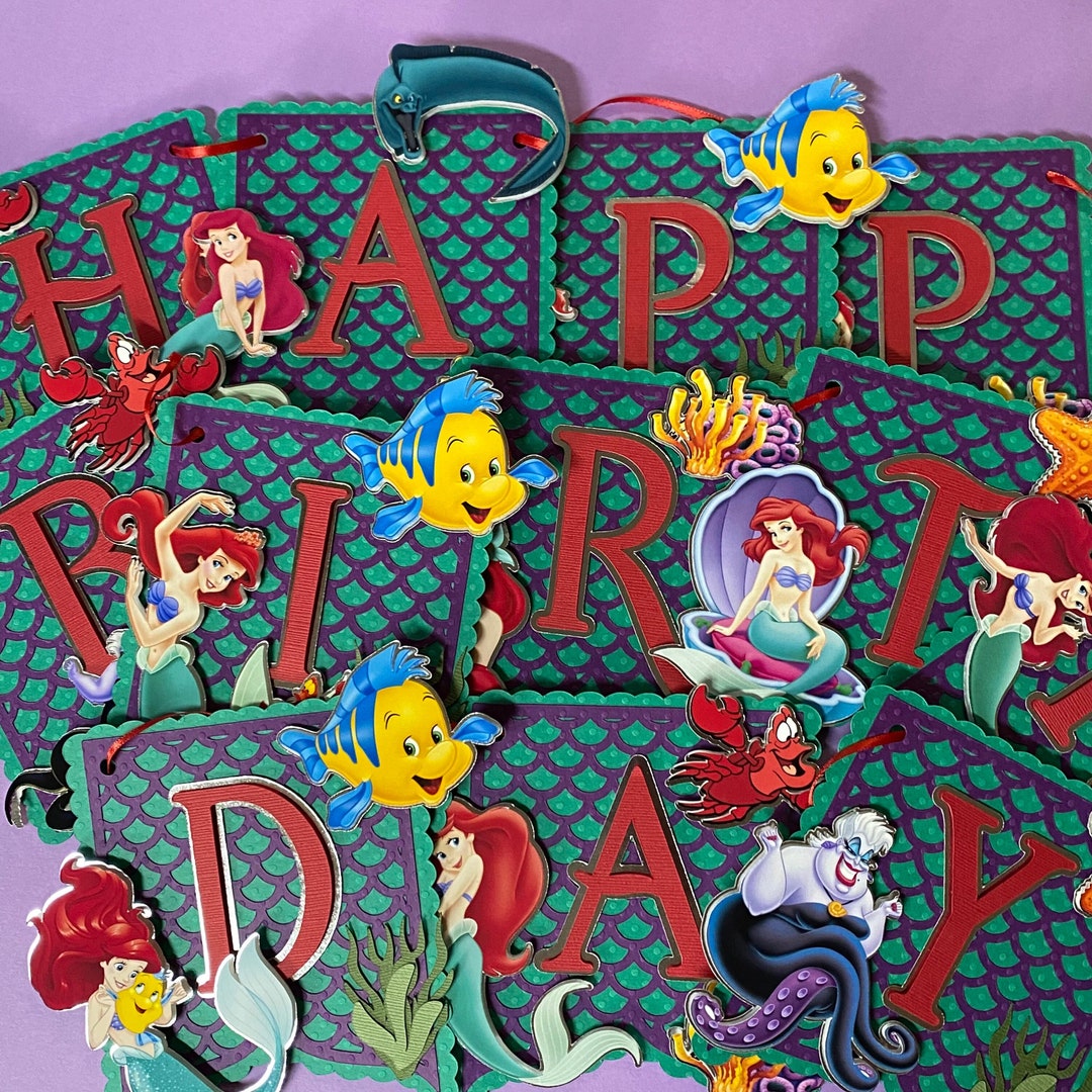 Little Mermaid Banner Mermaid Party Decorations Party - Etsy