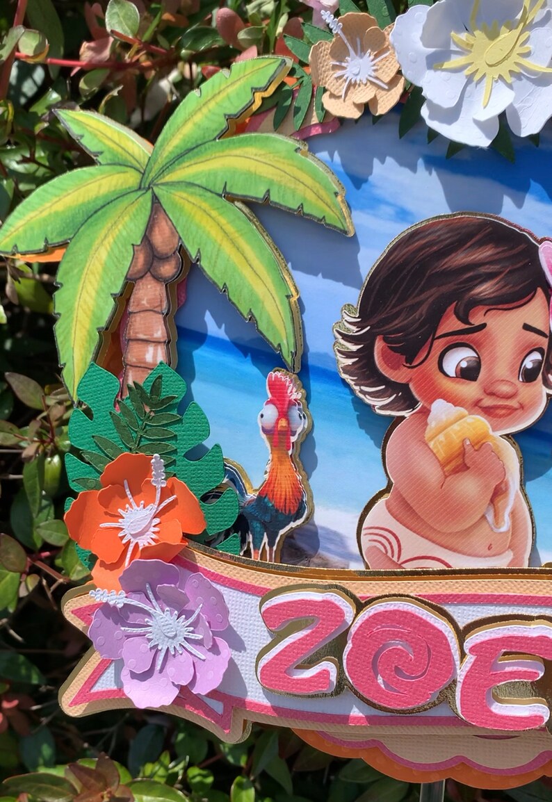 Moana Cake Topper Moana Party Decor Party Decorations - Etsy