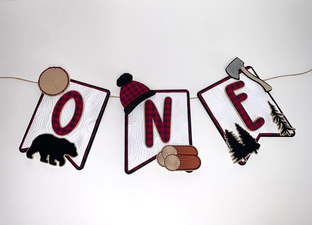 Lumberjack One Birthday Banner, Lumberjack Birthday Decor, Lumberjack ...