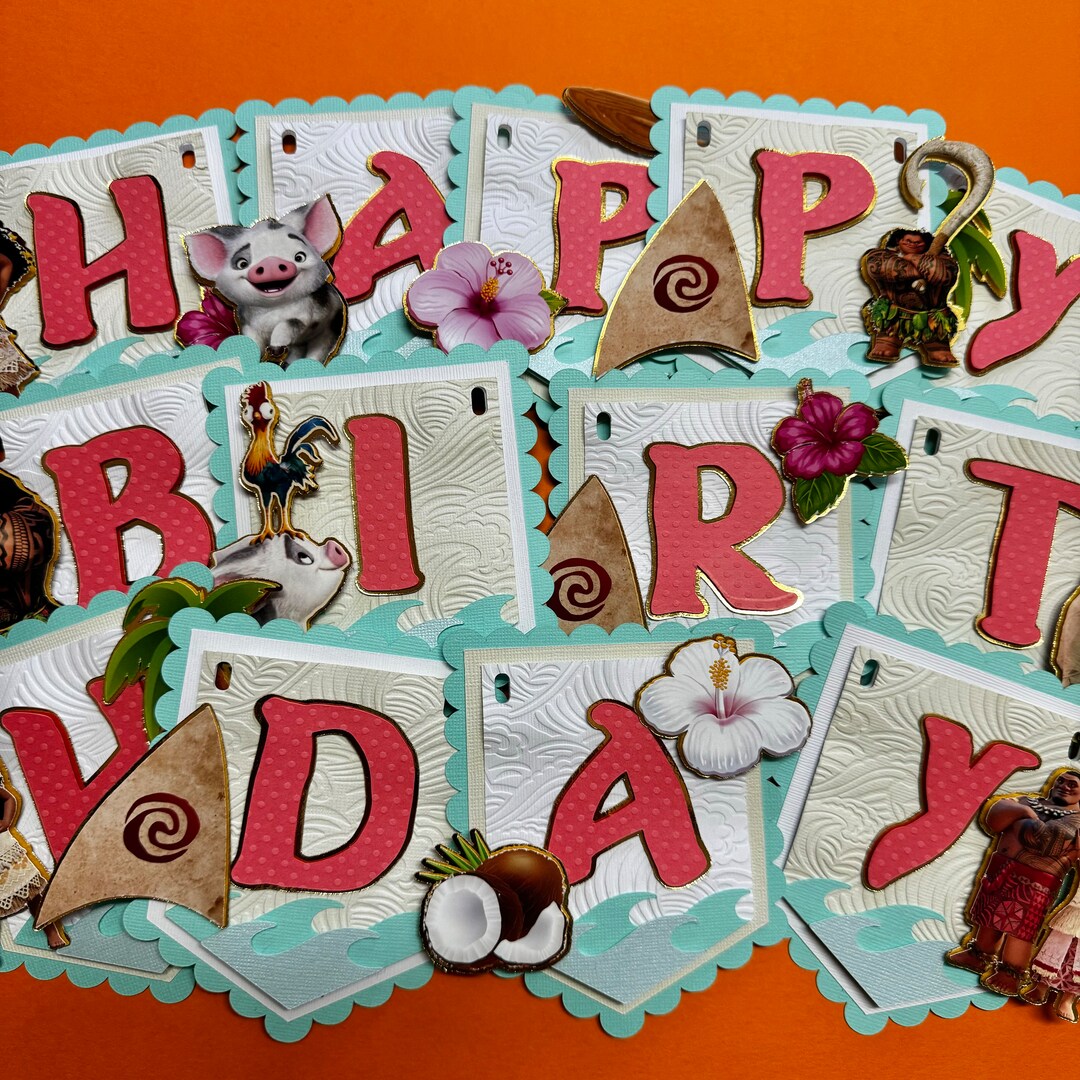 Moana Birthday Banner, Moana Party Decorations, Party Decorations ...