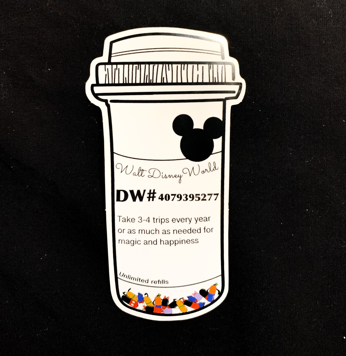 Disney Medicine Bottle Vinyl Sticker - Etsy