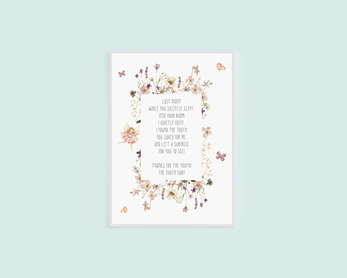 Tooth Fairy Poem, First Tooth Letter, Tooth Fairy Download, Tooth Fairy ...
