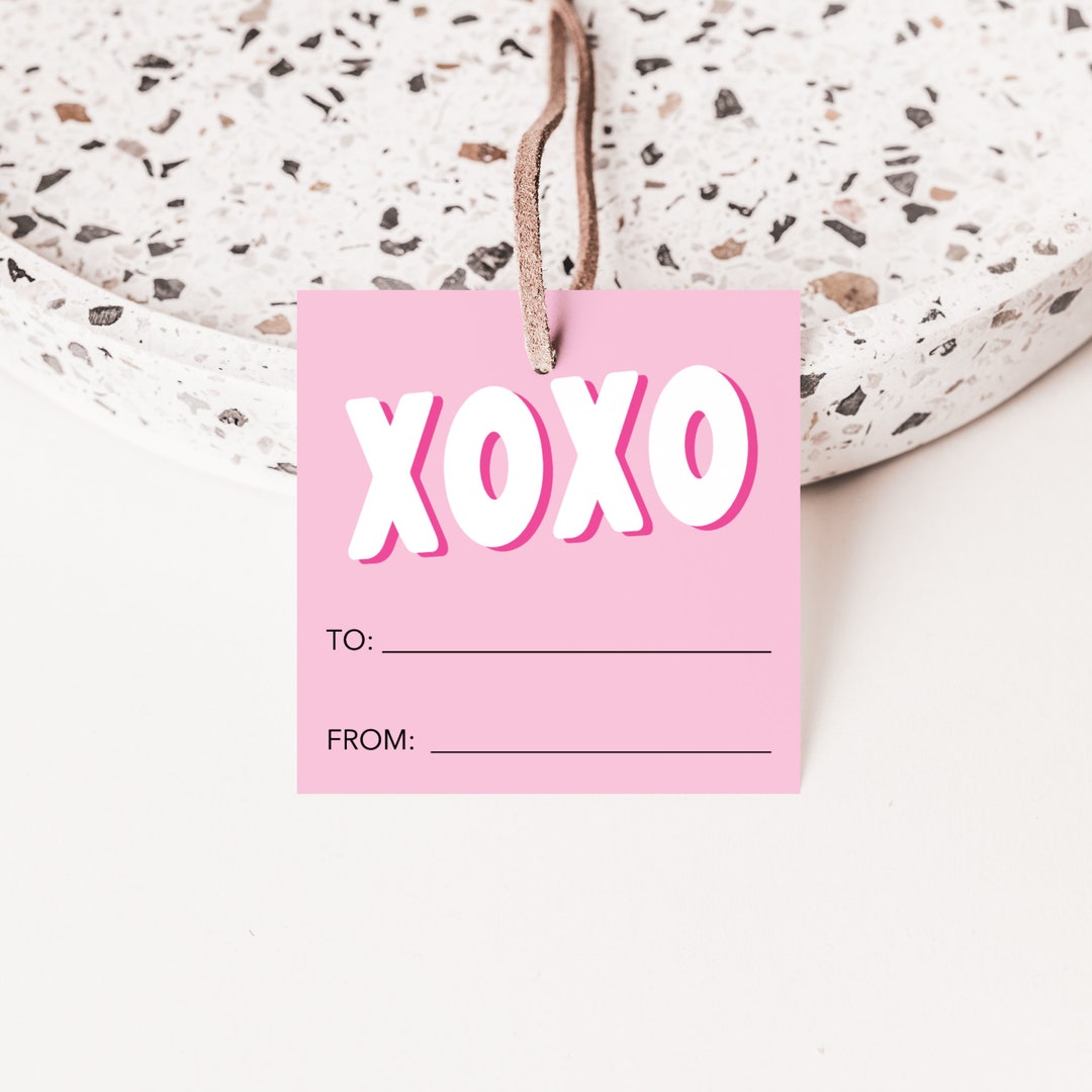 Xoxo Valentines Day Tags, Valentines Day Tag for Kids, Valentines Day ...