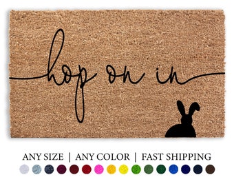 Rabbit Door Mat - Etsy