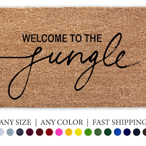Welcome to the Jungle Doormat Funny Outdoor Welcome Mat - Etsy