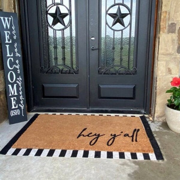 Hey Yall Mat - Etsy