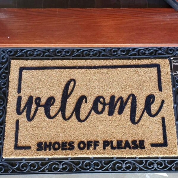 Shoes off Doormat - Etsy