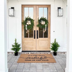 It's the Most Wonderful Time of the Year Doormat, Christmas Holiday ...