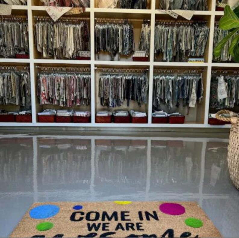 Funny Welcome Mat - Come in We Are AWESOME Doormat Custom Polka Dot ...