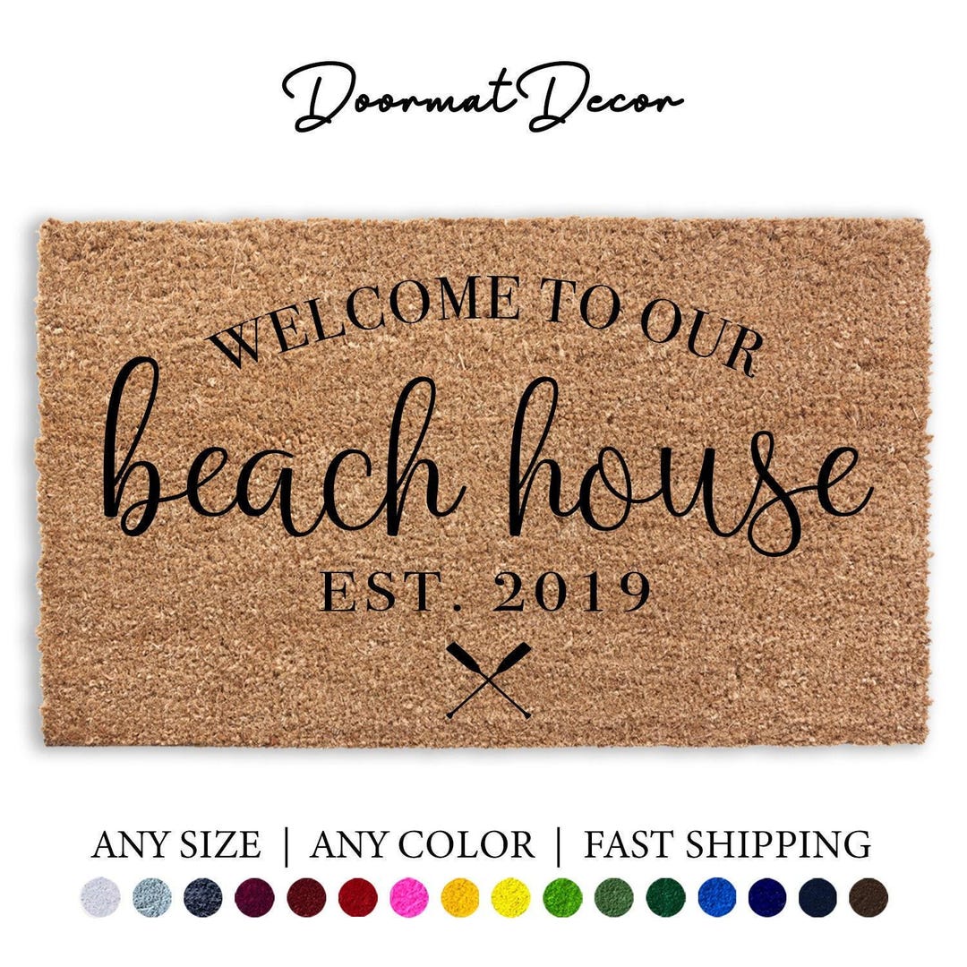 Beach House Doormat Ocean-inspired Outdoor Welcome Mat Coastal Home ...