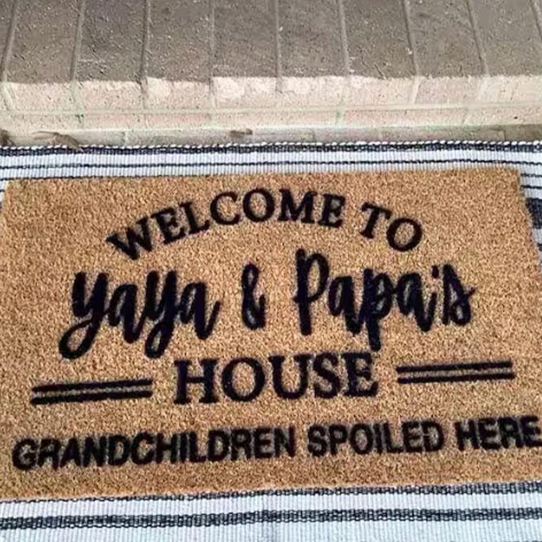 Personalized Doormat for Nana Papas House Custom Grandparent Gift ...