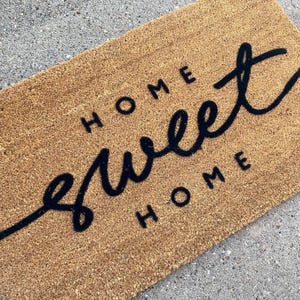 Coir Welcome Mat Home Sweet Home Doormat Custom Housewarming Gift - Etsy